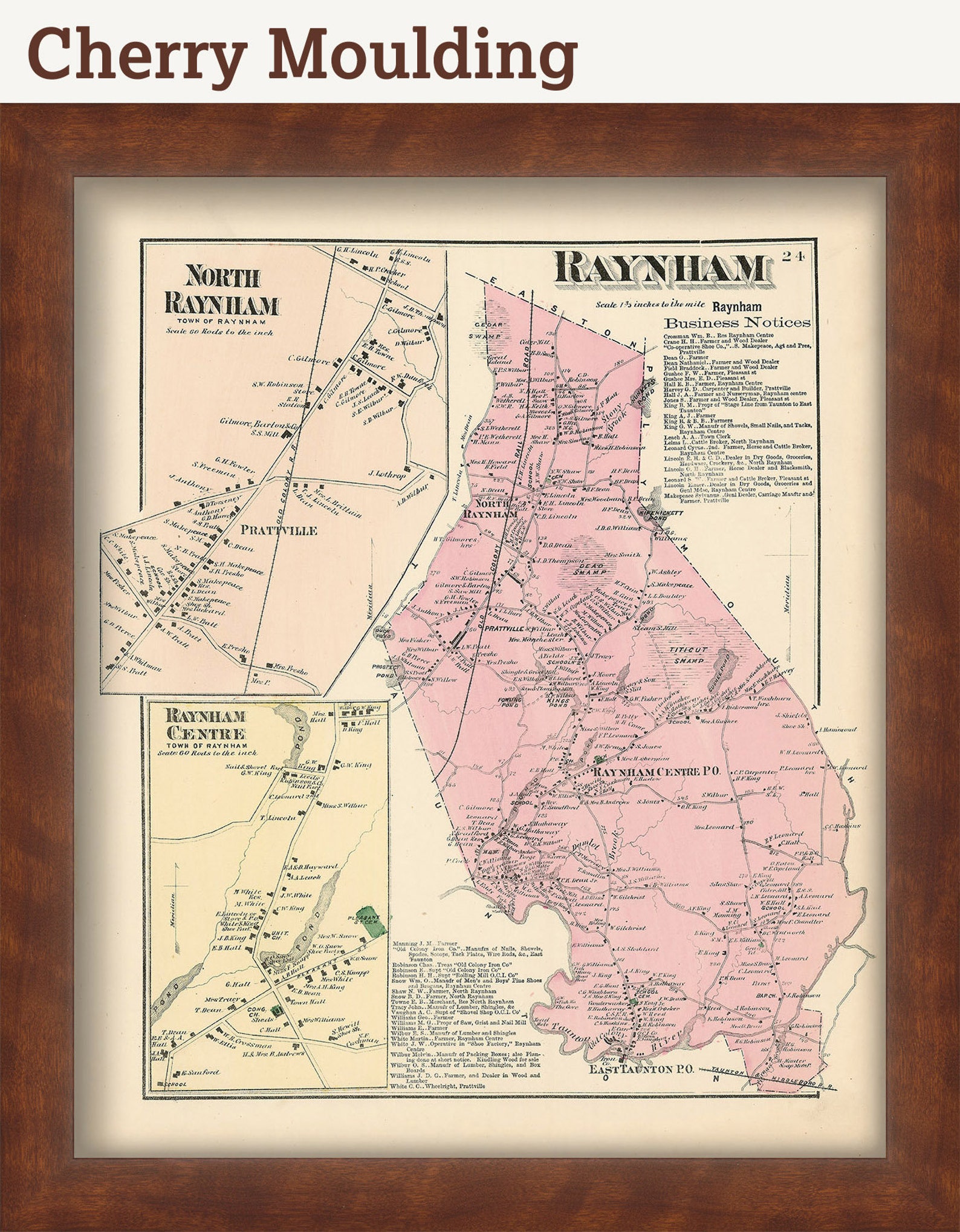 RAYNHAM Massachusetts 1871 Map Replica or Genuine ORIGINAL - Etsy