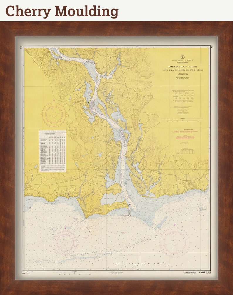 CONNECTICUT RIVER 1957 Nautical Chart - Etsy