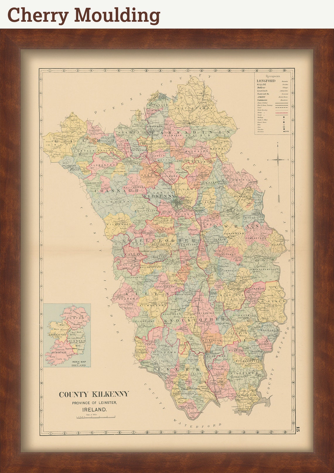 COUNTY KILKENNY, Ireland 1901 Map - Replica or GENUINE Original - Etsy