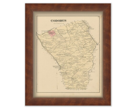 CODORUS Pennsylvania 1876 Map Replica or Genuine ORIGINAL | Etsy