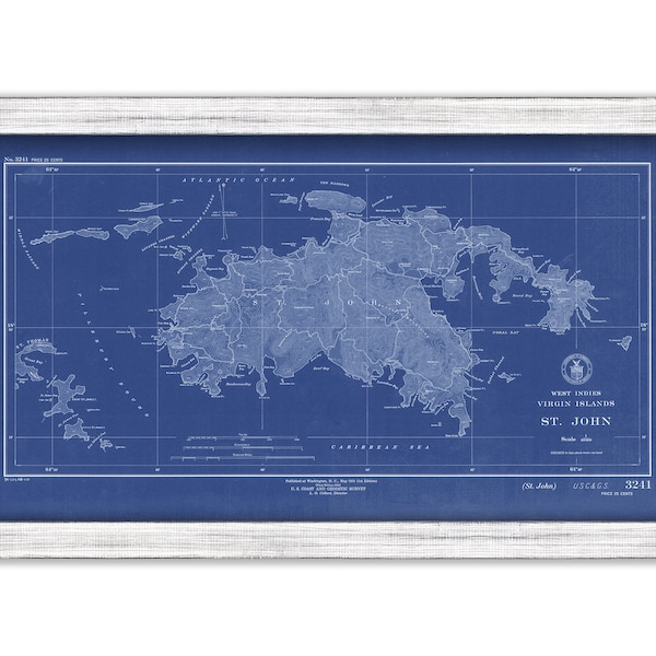 Virgin Islands Nautical Chart - Etsy