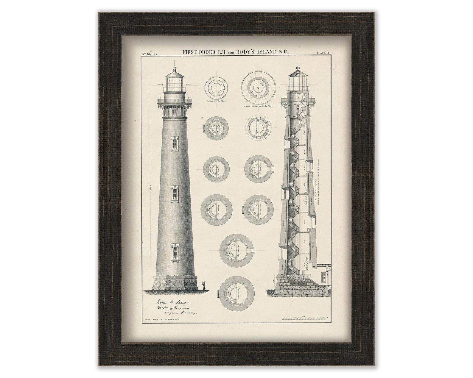 BODIE ISLAND LIGHTHOUSE Outer Banks North Carolina Drawing - Etsy