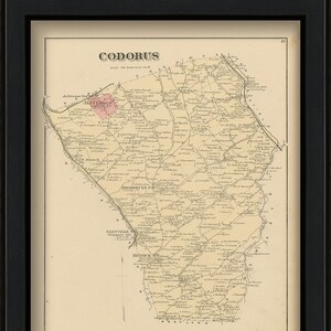 CODORUS, Pennsylvania 1876 Map - Replica or Genuine ORIGINAL - Etsy