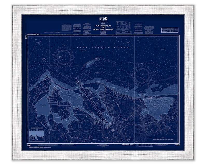 PORT JEFFERSON Long Island New York Nautical Chart | Etsy