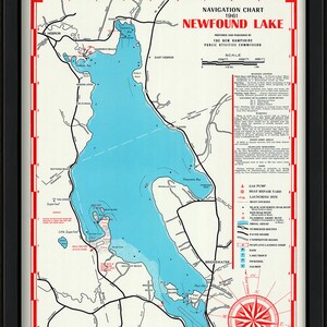 NEWFOUND LAKE, New Hampshire 1961 Nautical Chart - Etsy