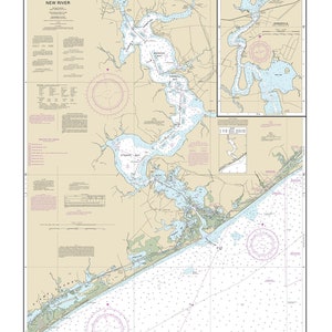 NEW RIVER, North Carolina - 2017 Nautical Chart - Etsy