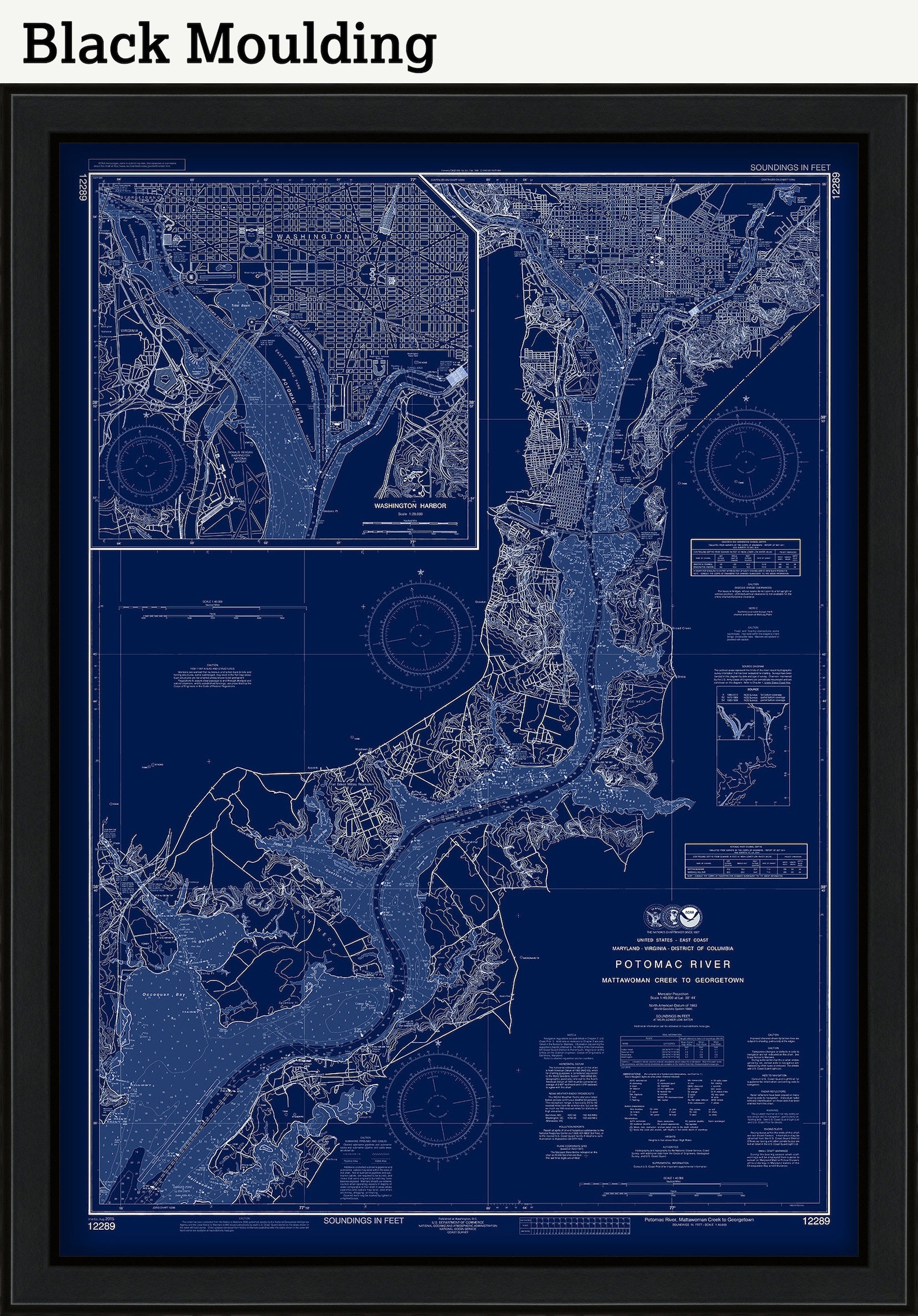 WASHINGTON HARBOR, Washington D. C. - Nautical Chart Blueprint ...