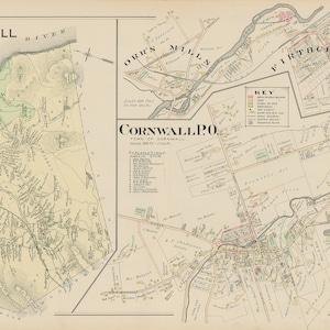 CORNWALL, New York 1903 Map - Replica or Genuine Original - Etsy