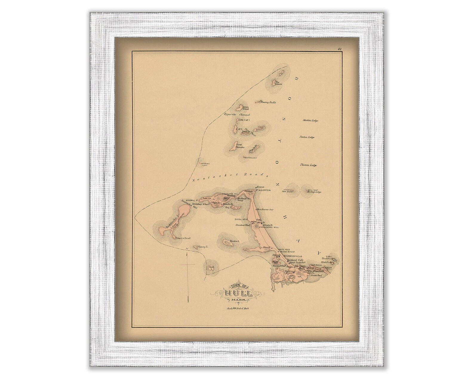HULL, Massachusetts 1879 Map - Replica or Genuine ORIGINAL - Etsy