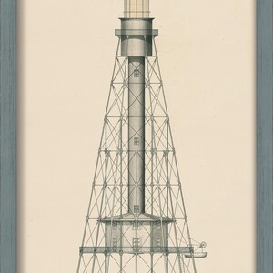 ALLIGATOR REEF LIGHT, Florida - Drawing and Plan of the Lighthouse as ...