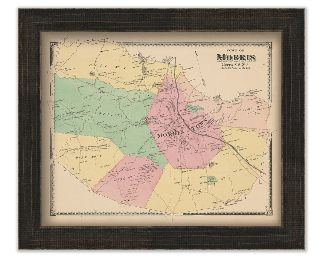 Town of MORRIS, Morris County, New Jersey 1868 - Replica or Genuine ...