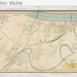 Villages of WEST SPRINGFIELD, Massachusetts 1894 Map - Replica or ...