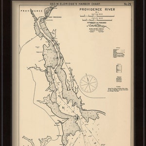 Providence River, Rhode Island - Nautical Chart by George W. Eldridge ...