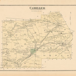 CAMILLIS, New York - 1874 Map - Etsy