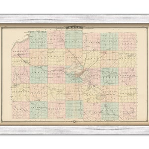 DANE COUNTY, Wisconsin 1878 Map, Replica or Genuine Original - Etsy