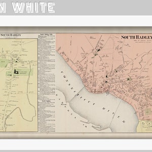 Village of SOUTH HADLEY, Massachusetts 1873 Map - Etsy