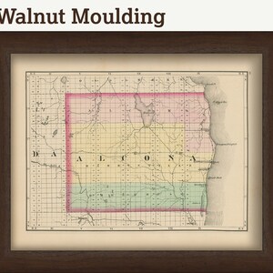 ALCONA COUNTY, Michigan 1873 Map - Replica or Genuine Original - Etsy