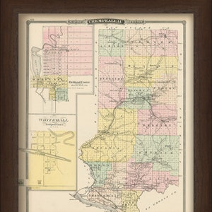 TREMPEALEAU COUNTY, Wisconsin 1878 Map, Replica or Genuine Original - Etsy