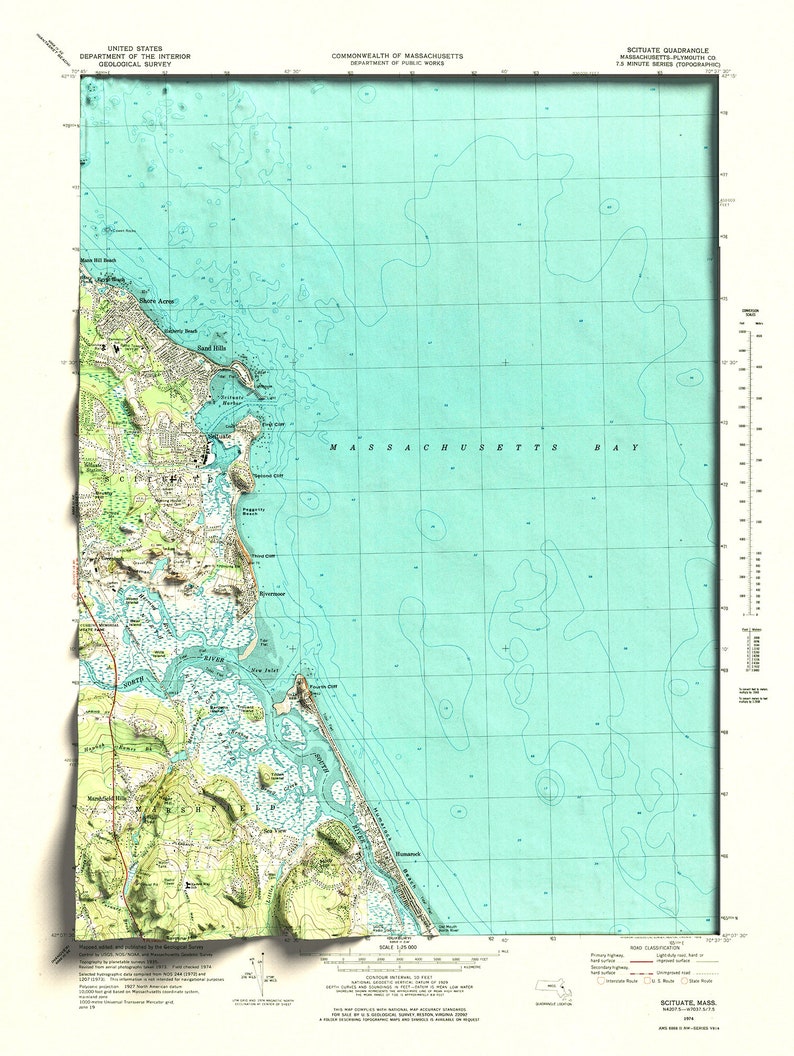 HUMAROCK and Parts of SCITUATE and MARSHFIELD Adjoining the - Etsy