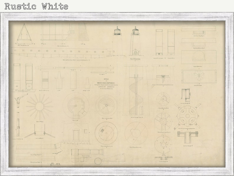 MOOSE PEAK LIGHTHOUSE, Mistake Island, Maine - Drawing and Plan of the ...