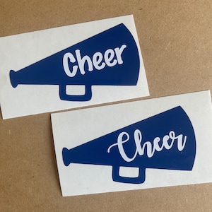 Cheer Megaphone Sticker Cheer Competition Vinyl Cheer Dance Group Decal ...