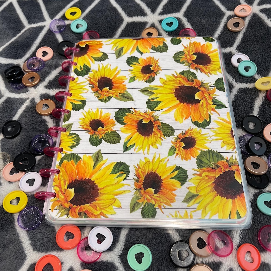 Sunflower Theme Disc Planner Happy Planner Classic - Etsy