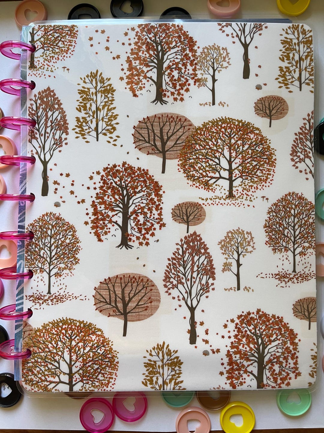 Fall Autumn Trees Theme Disc Planner Happy Planner Classic Size - Etsy