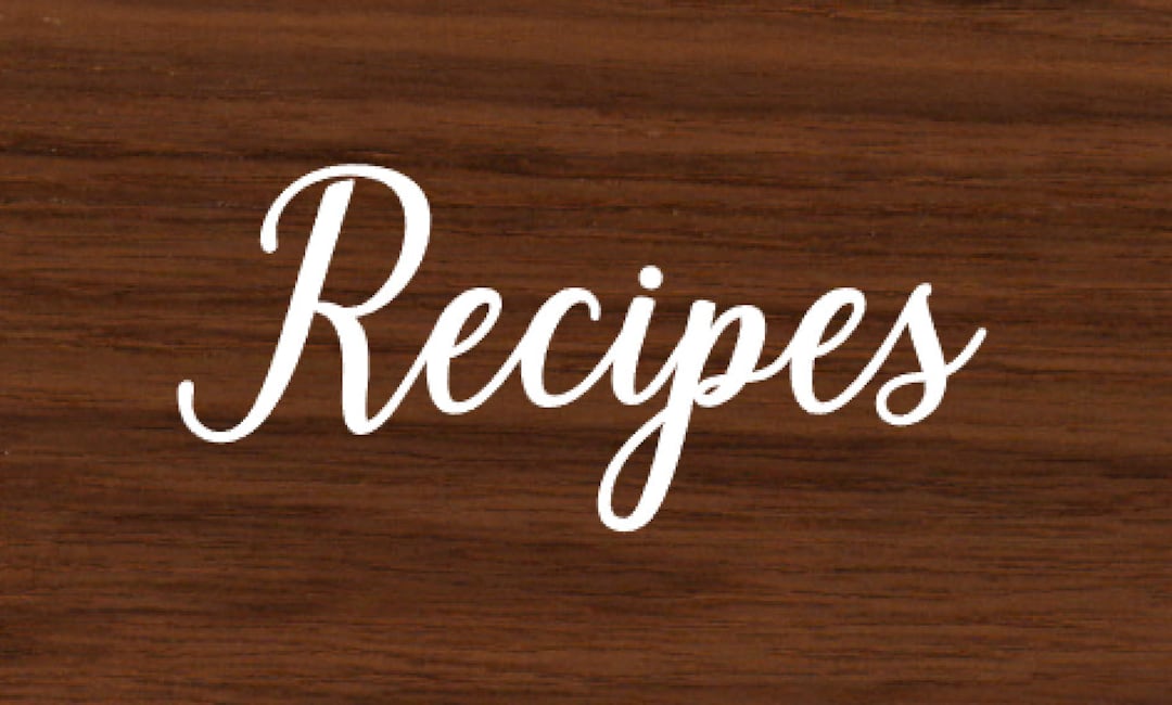 Recipe Cards, Recipe Cards Decal, Decal for Card Box, DIY Home Decor ...