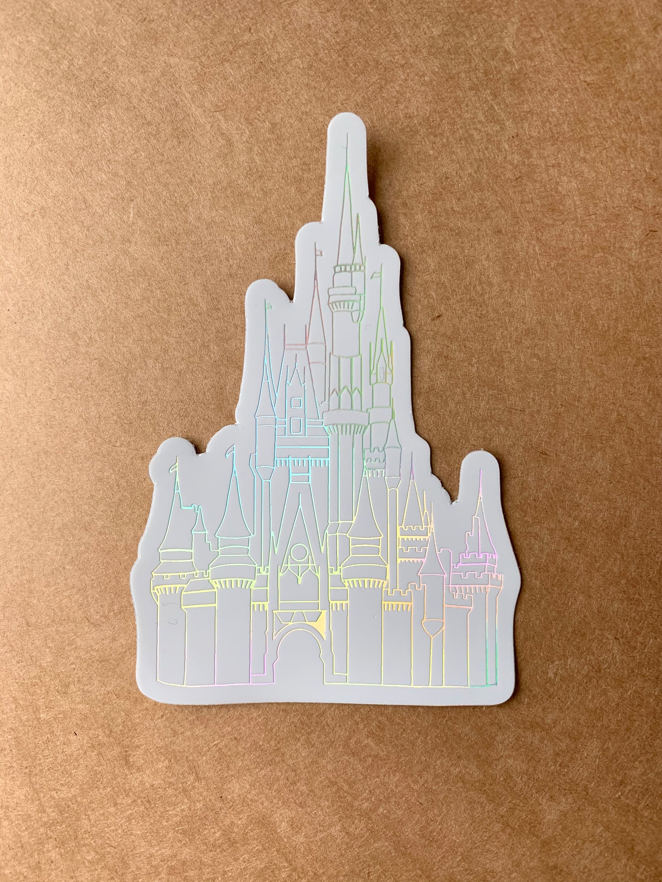 Paper & Party Supplies Bumper Stickers Disney castle holographic decal ...