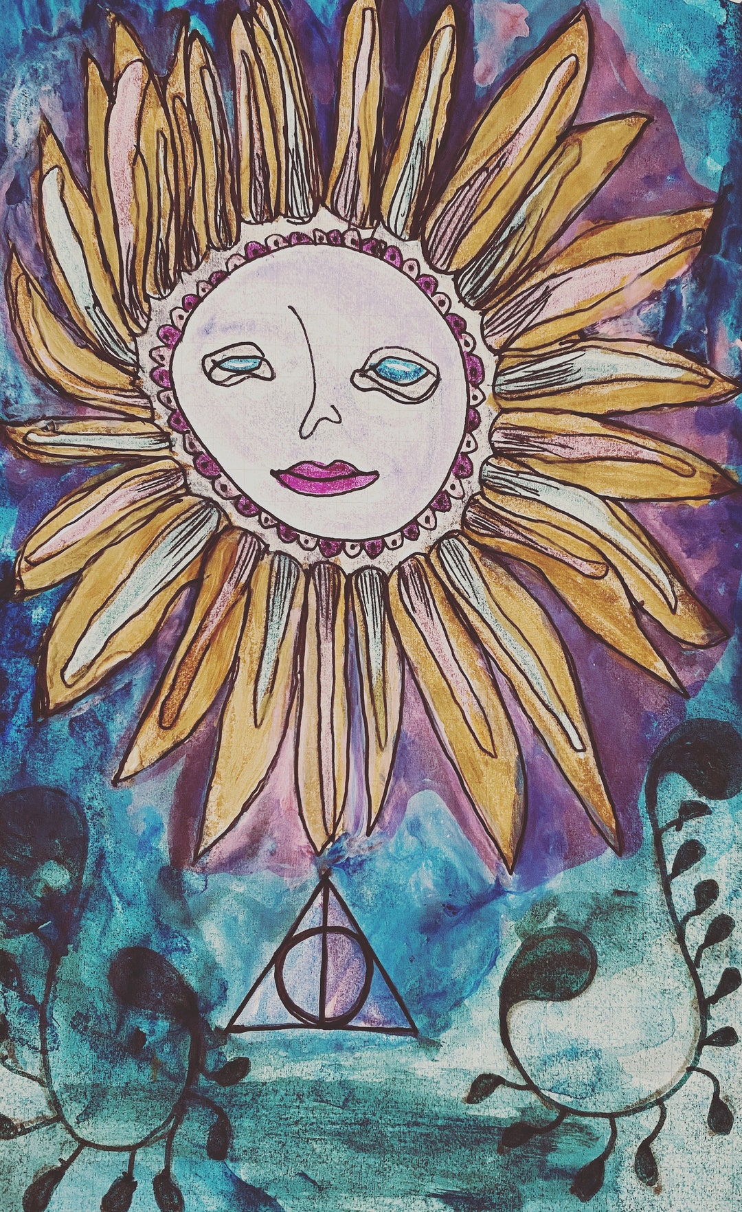 Mother Sol Goddess Painting Print - Etsy