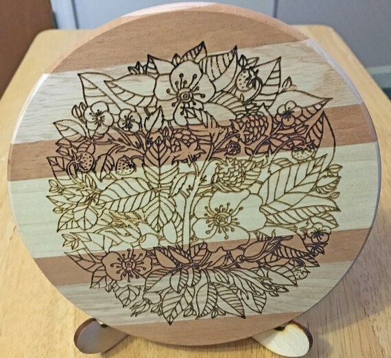 6 Segmented Wood Basket Base 1/2 Thick Floral Motif. | Etsy