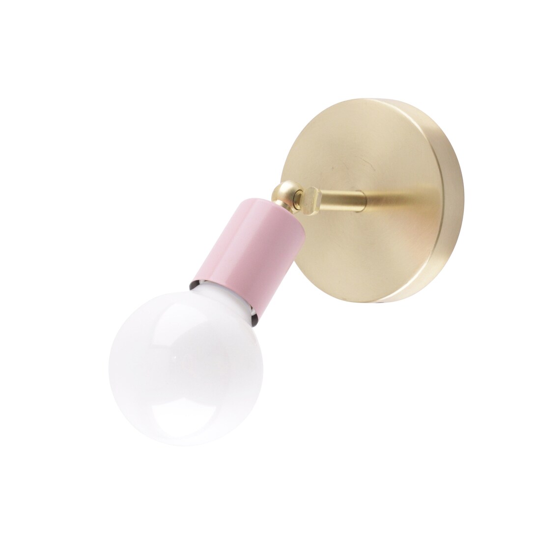 Pink and Brass Minimalist Articulating Wall Sconce| Modern Lighting ...