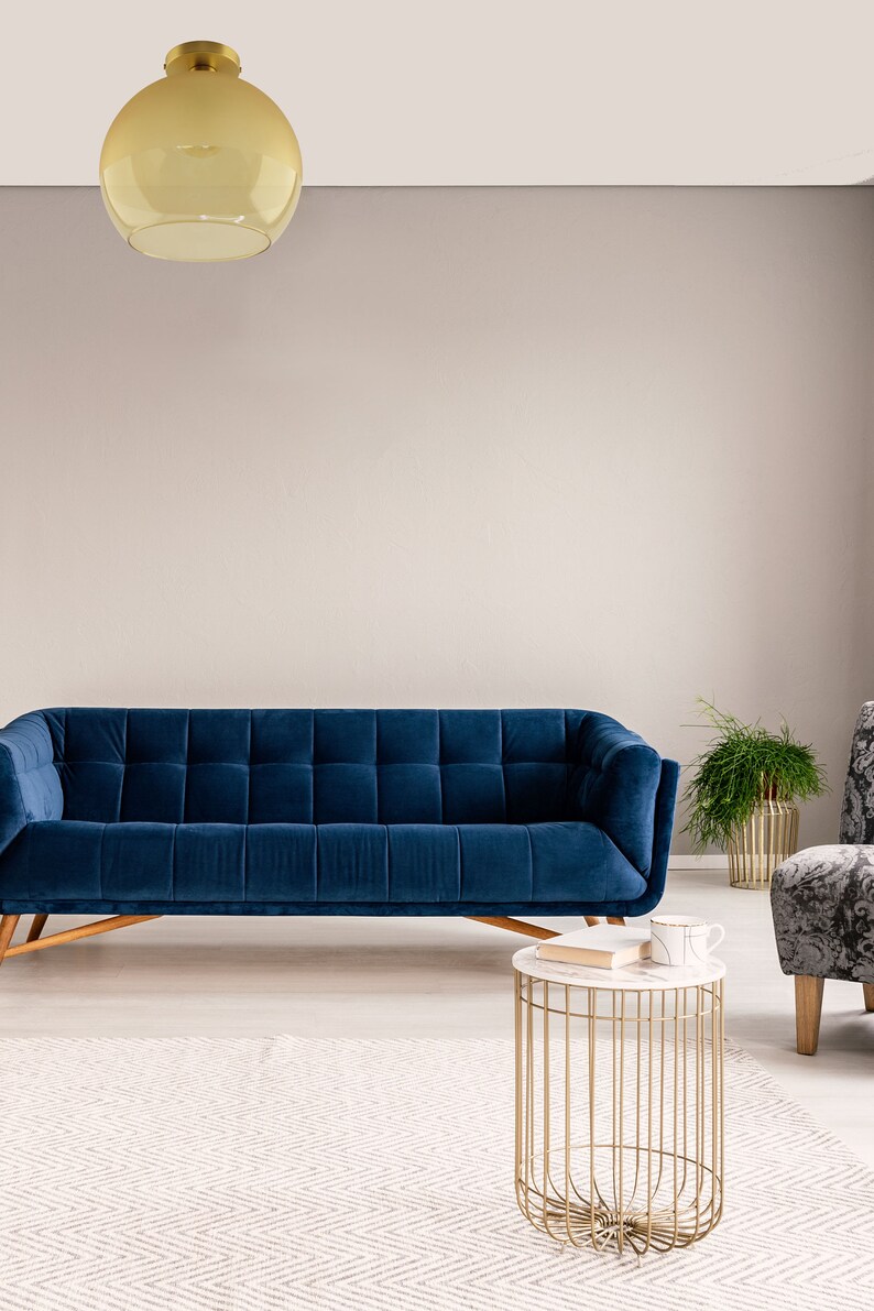 12 Inch Gold Globe Ceiling Light Fixture Globe Light Fixture | Etsy