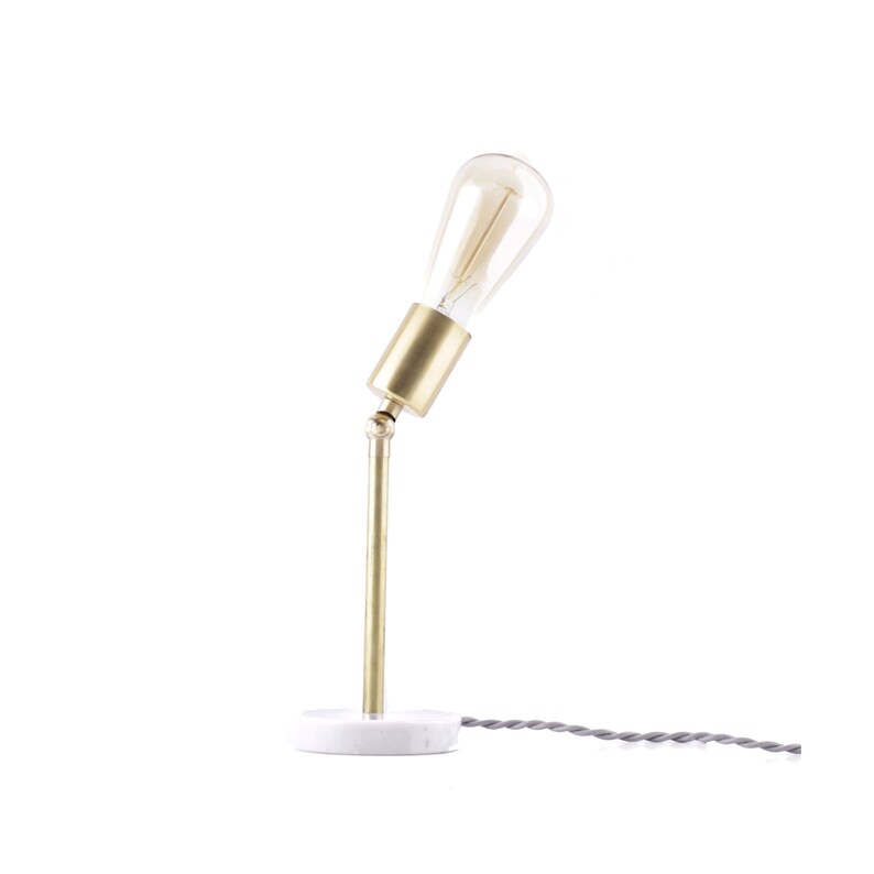 Small Brass Table Lamp Gold Bedside Lamp Metal Desk Lamp | Etsy