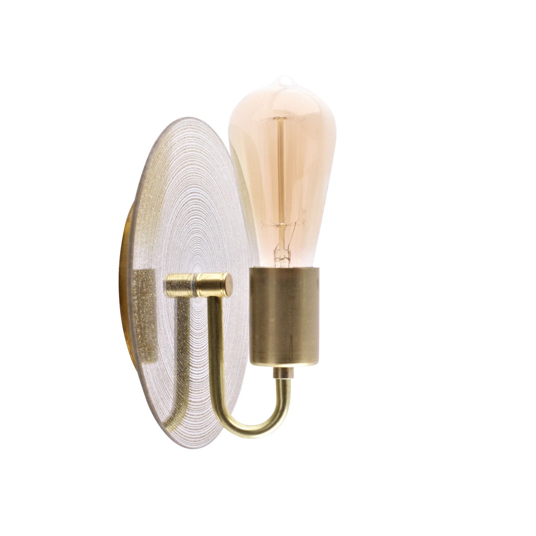 Reflective Brass Wall Sconce Light Modern Sconce Hardwired or Plug in ...