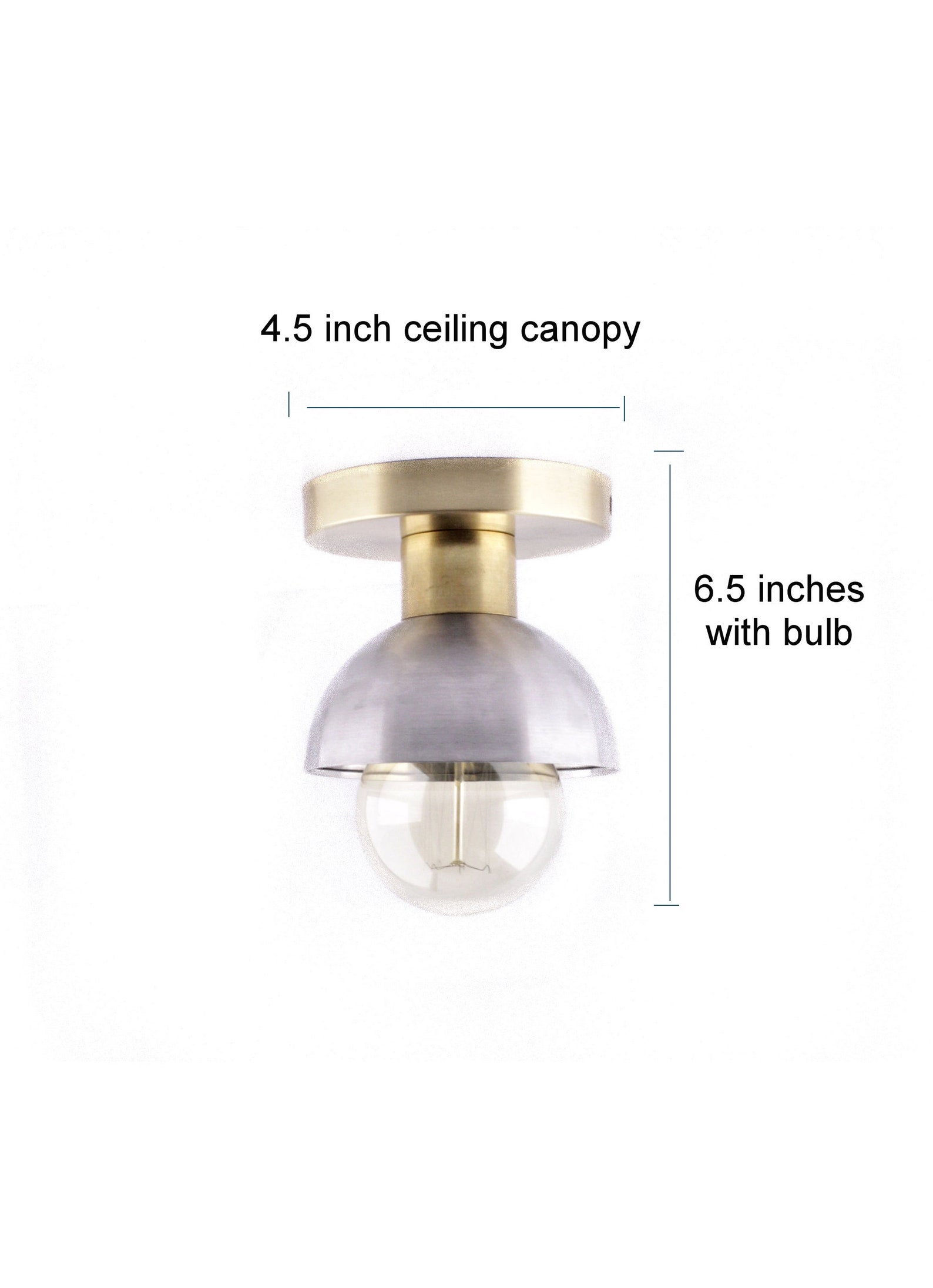 Small Flush Mount Ceiling Light Mixed Metal Rustic Lighting - Etsy