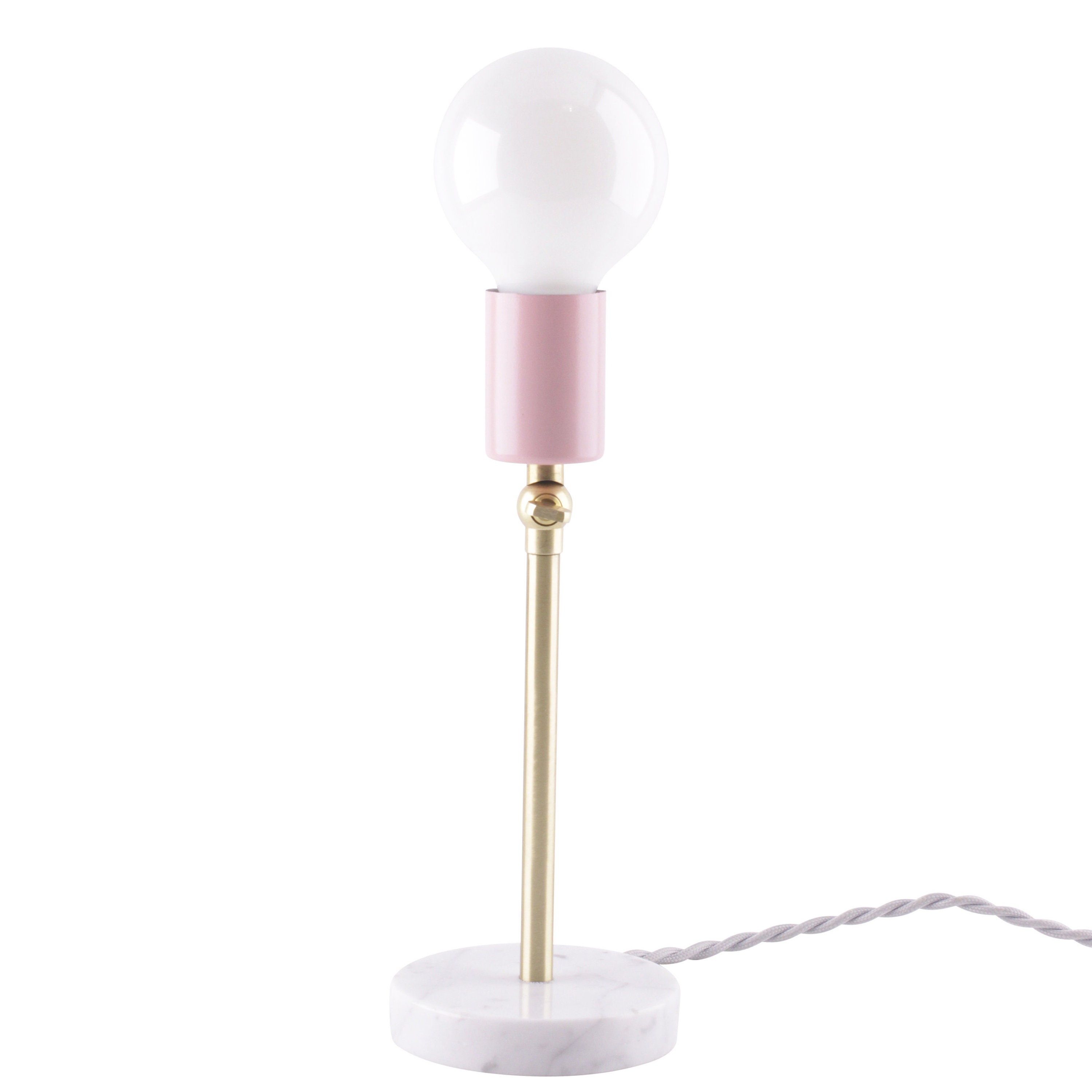 Gold and Blush Pink Modern Bedside Lamp Modern Lighting - Etsy