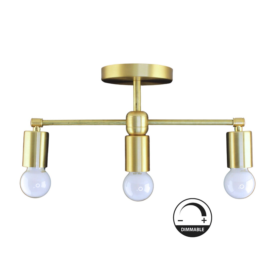 Triple Ceiling Light | Semi Flush Ceiling Light Fixture | Modern ...
