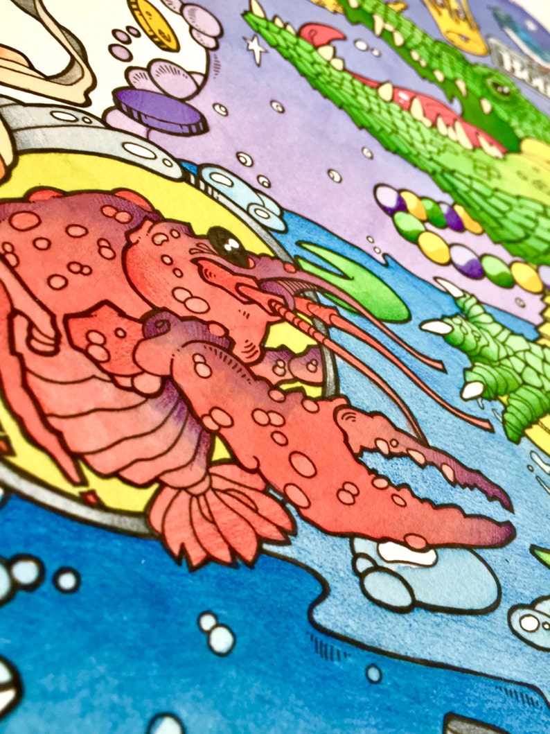 Mardi Gras Alligator (signed and Numbered Limited Edition of 25) - Etsy