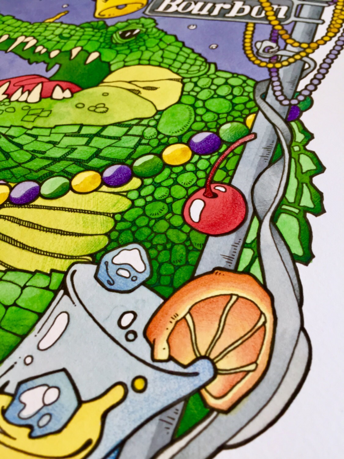 Mardi Gras Alligator (signed and Numbered Limited Edition of 25) - Etsy