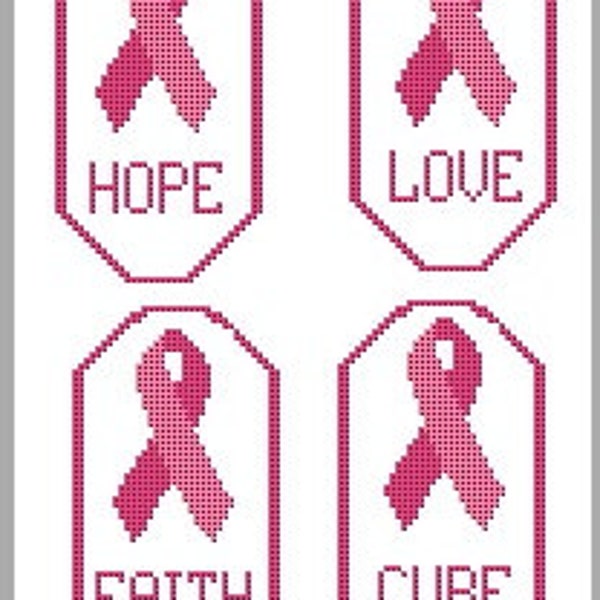 Breast Cancer Cross Stitch Pattern - Etsy