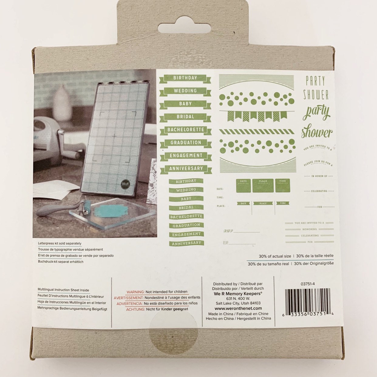 We R Memory Keepers Whimsy Invite Letterpress Plates - Etsy