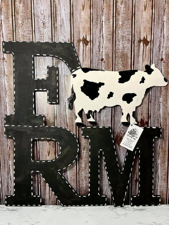 Farmhouse Rustic Decor/ Wooden/ Laser Cut/ Hand Painted/ | Etsy