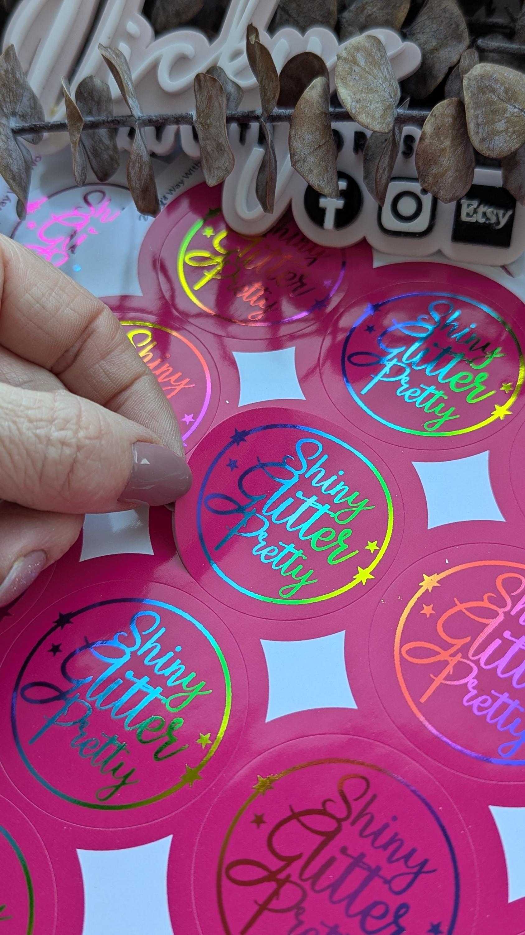 Personalised Custom Business Logo Foil Stickers Labels - Etsy