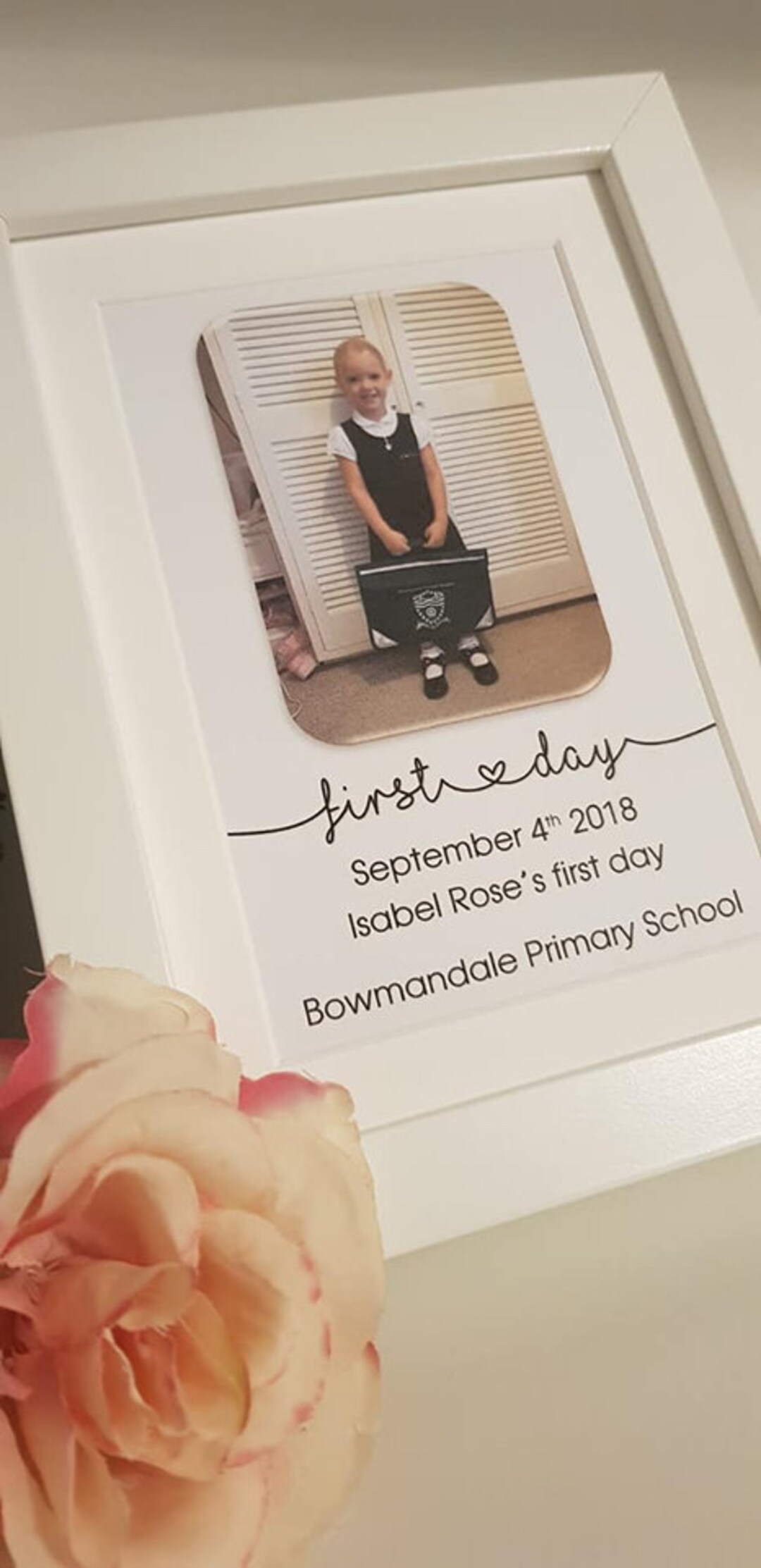 First Day at School Small Keepsake Frame White, 1st Day Nursery ...