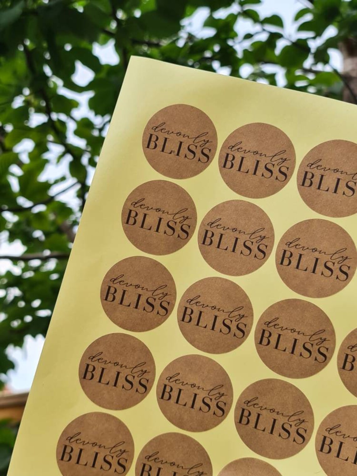 Kraft Eco Rustic Stickers Logo Circular Stickers Labels | Etsy