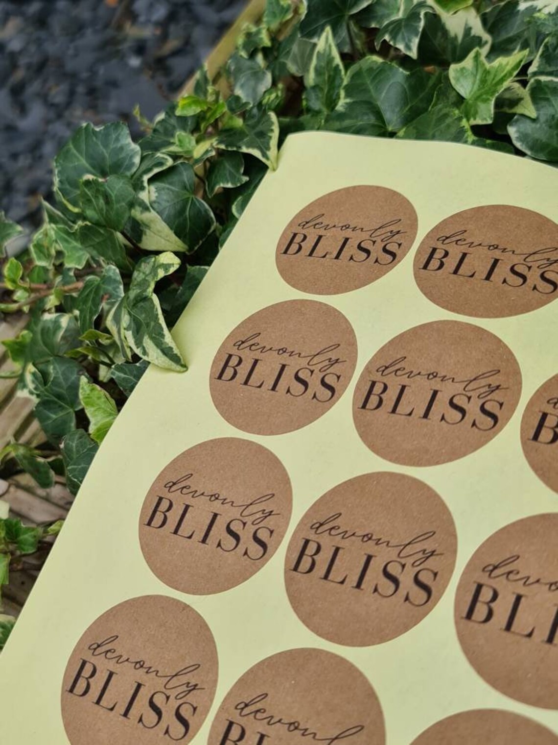 Kraft Eco Rustic Stickers Logo Circular Stickers Labels | Etsy