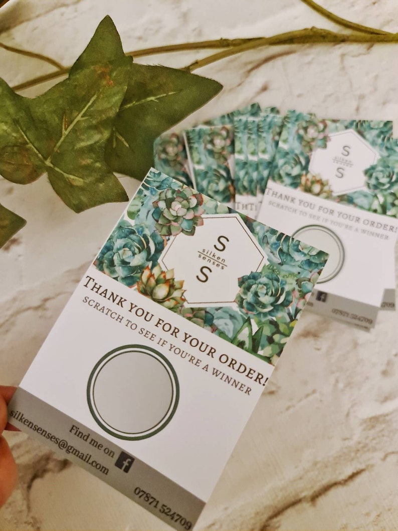 Business Scratch Cards Personalised With Logo - Etsy UK