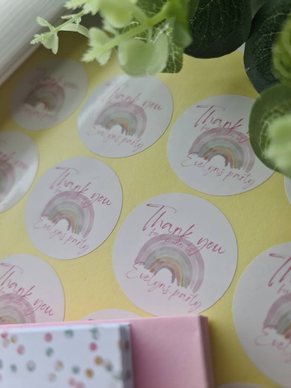 Party Favour Personalised Round Gloss Sweet Cone Stickers - Etsy Ireland