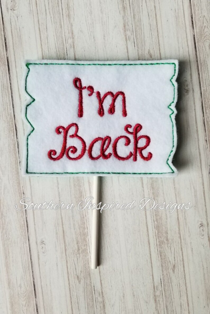 I'm Back Elf Sign Accessory Christmas | Etsy
